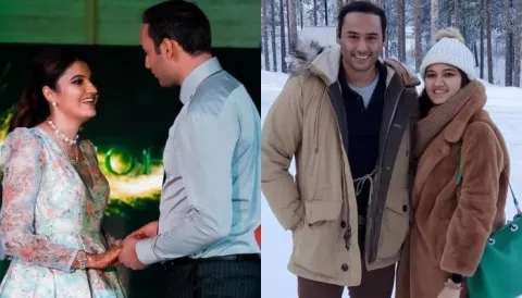 Anam Mirza And Asad Azharuddin Enjoy Snowmobile Sledging On Their ...