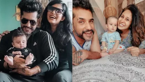 Kishwer Merchantt Watches Her Son, Nirvair From Her Shoot, Calls Hubby ...
