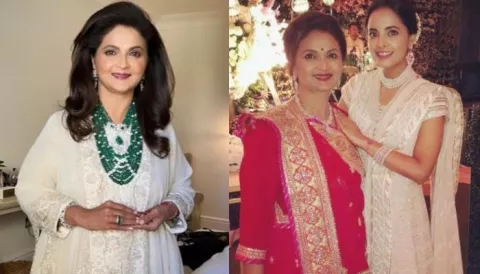 Dipti Salgaocar Stuns In A Baby Pink Attire By Abu Jani Sandeep Khosla ...