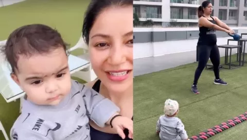 Debina Bonnerjee Works Out With Her Nine-Month-Old Baby Girl, Lianna ...