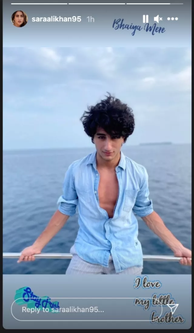 Sara Ali Khan Showers Love On Her Little Brother, Ibrahim Ali Khan ...