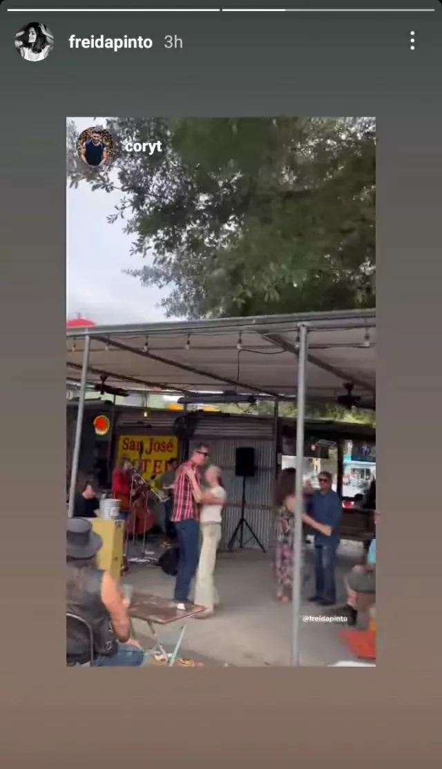 Freida Pinto Takes Her Newborn Baby, Rumi-Ray For An Evening Stroll ...