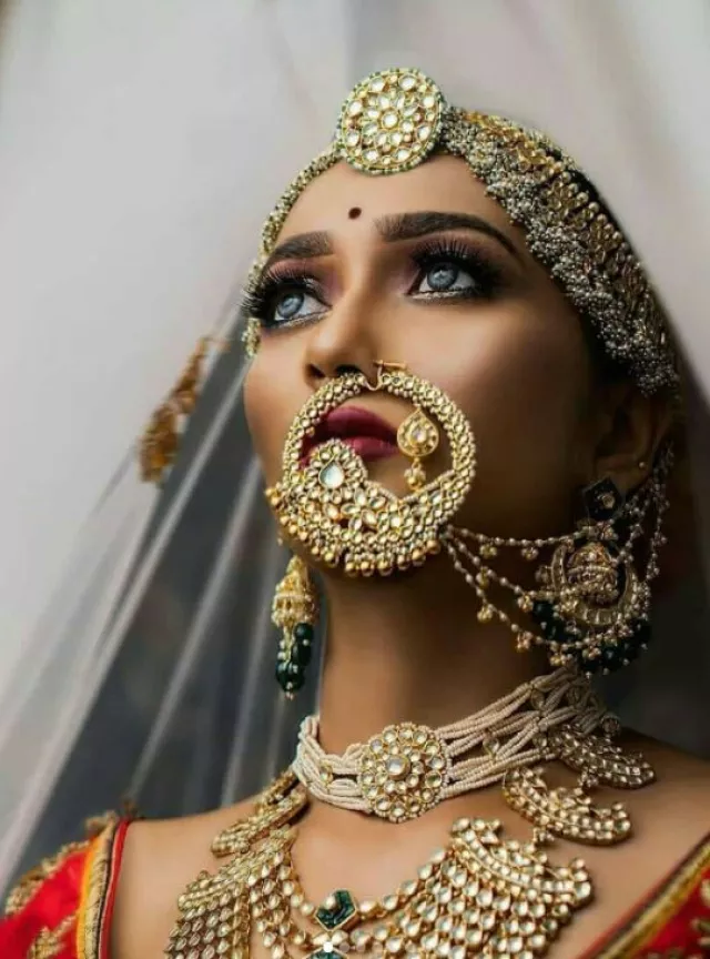 Different Types Of Unique 'Nath' Designs For Brides, Studded Oversized ...