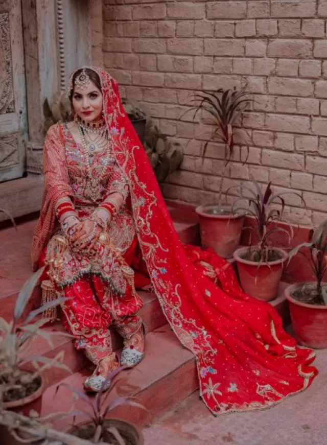 Punjabi Bride's Wedding Suit Has 'Garden Of Eden' And Mehendi Dress Has ...
