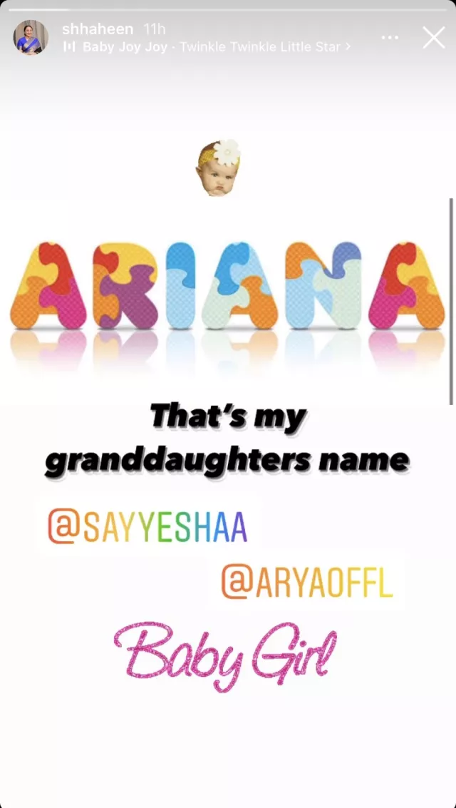 South Star, Arya And His Wife, Sayyeshaa Announce The Name Of Their ...