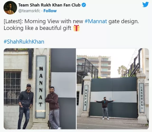 Shah Rukh Khan's Mansion 'Mannat' Gets A New Makeover, Name Plate Is Now Studded With Diamonds