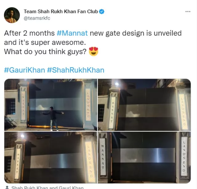 Shah Rukh Khan's Mansion 'Mannat' Gets A New Makeover, Name Plate Is Now Studded With Diamonds