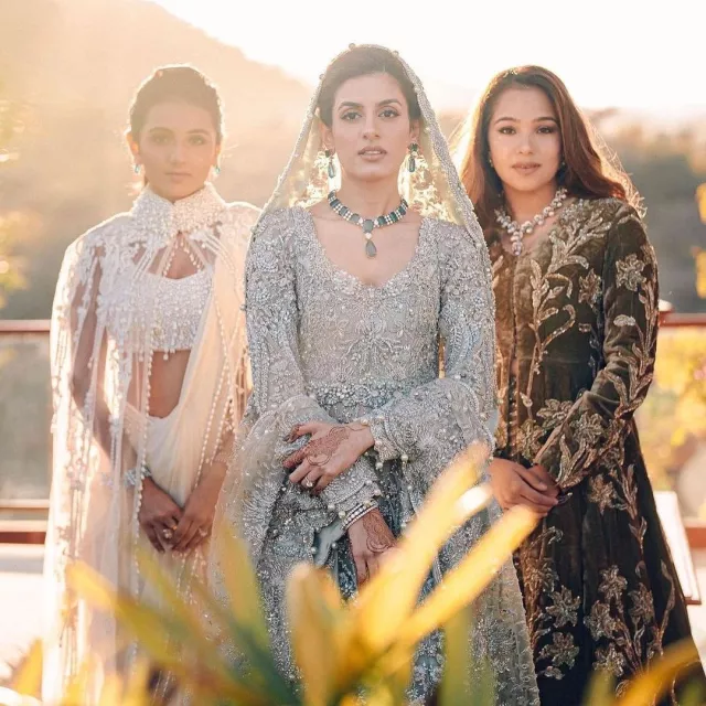 Fashion Stylist Bride Opted For A Hand Embellished Silver Attire With ...