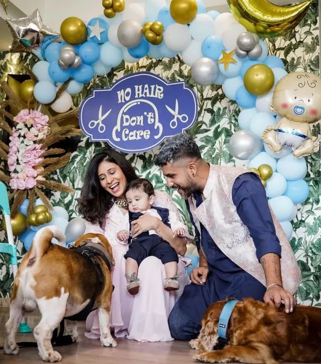 Kishwer Merchantt Shares A Photo From Her Son, Nirvair's 'Mundan ...