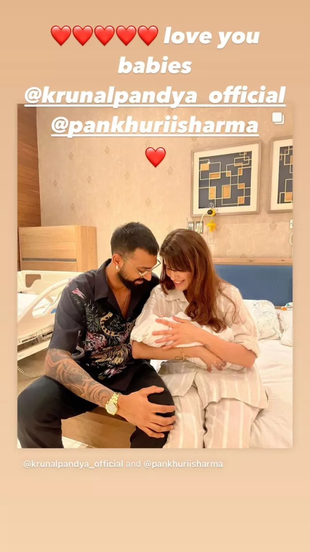 Krunal Pandya And Pankhuri Become Parents Of A Baby Boy, Cricketer ...