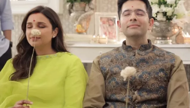 Parineeti Chopra's Reception Pictures Go Viral, She Stuns In A Crystal Embellished Sequin Saree