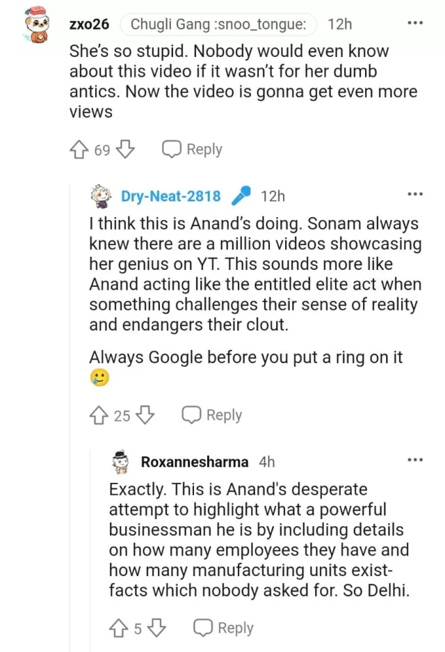 Sonam Kapoor's Husband, Anand Gets Bashed By Netizens For Sending Legal Notice To A Content Creator