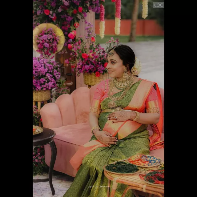 Pearle Maaney Drops Glimpses Of Traditional Tamil Baby Shower Ceremony ...