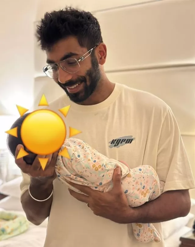 Jasprit Bumrah Looks At His 'Sunshine', Angad Adorably, While Latter's Mom, Sanjana Gushes Over Them