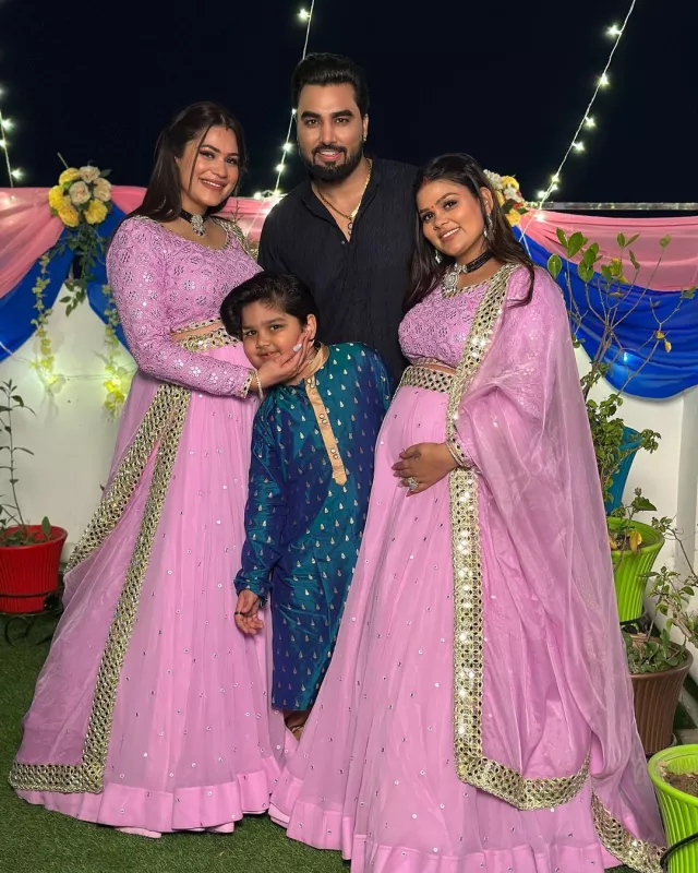 YouTuber, Armaan Malik's Wives, Payal And Kritika Twin In Pink-Hued Lehenga For 'Godh Bharai'