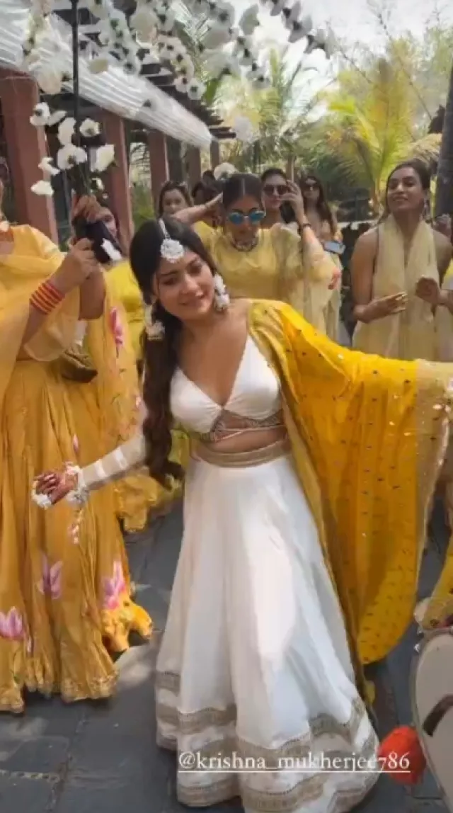 Bride-To-Be, Krishna Mukherjee Dons A White Lehenga, Dances On 'Dhol' At Her 'Haldi' Ceremony