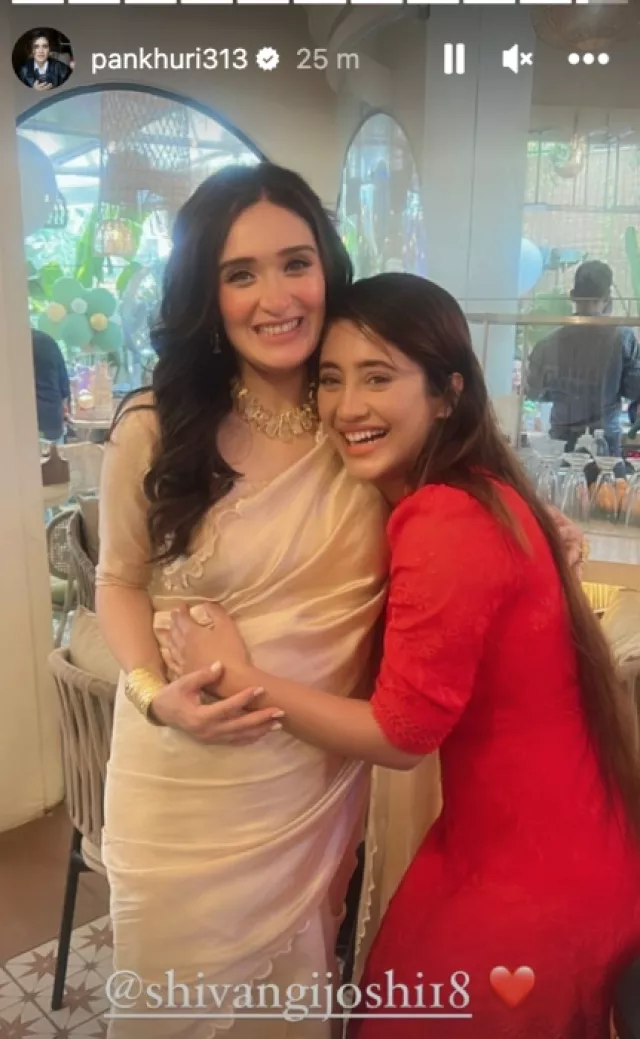 Pankhuri Awasthy Dons A Golden Saree For Her Baby Shower, Reveals She Is Pregnant With Twin Babies