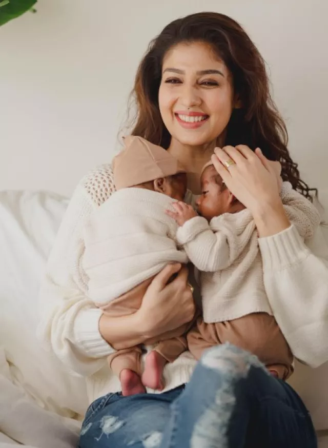 Nayanthara-Vignesh Shivan's Sons Twin In Green As They Celebrate Father ...