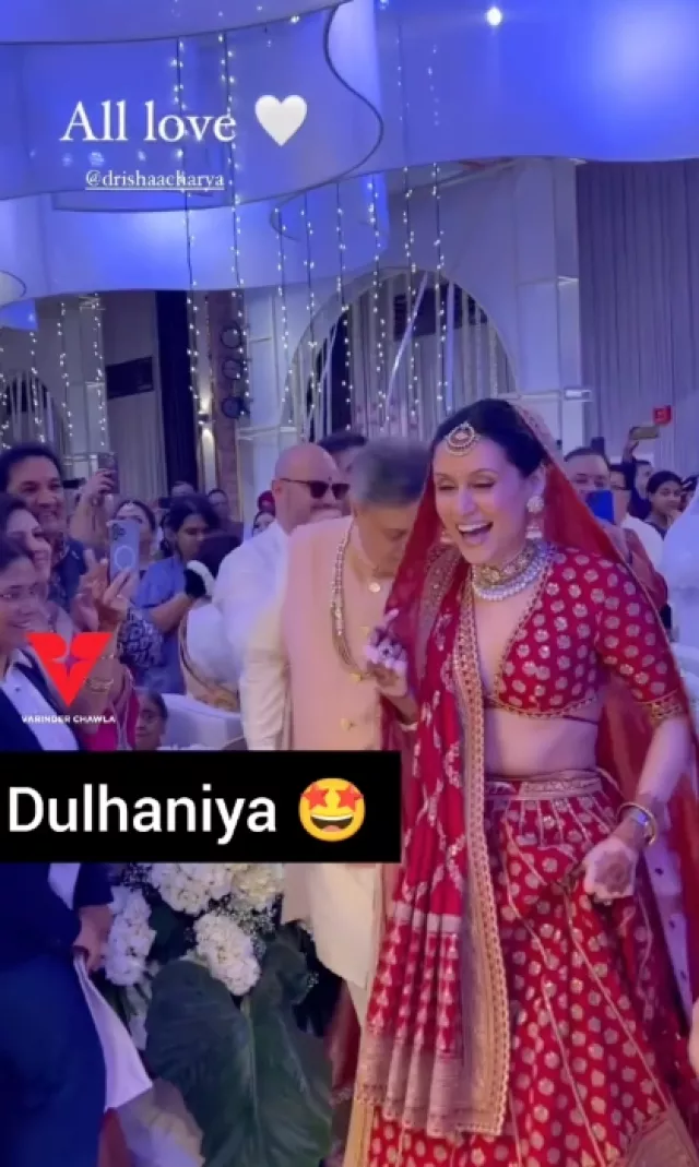 Sunny Deol's 'Bahu', Drisha Acharya's Makes A Cute Bridal Entry On 'Din ...