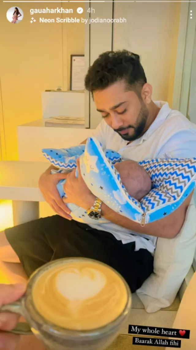 Zaid Darbar Lovingly Adores Son, Zehaan As He Made Him Sleep, Gauahar ...
