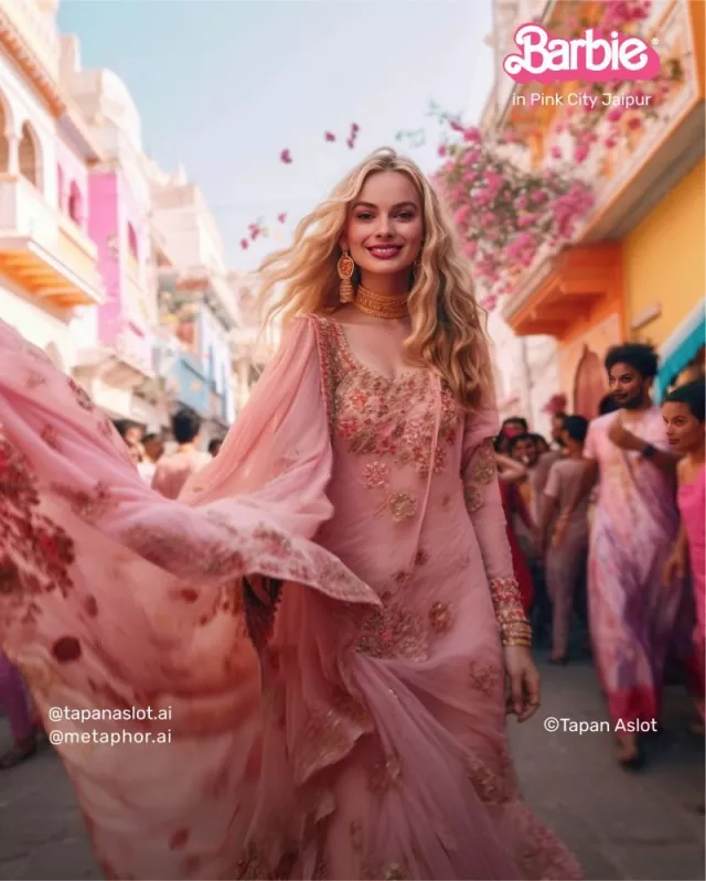 Barbie As An Indian Queen: Indian Illustrator Designs Margot Robbie In ...