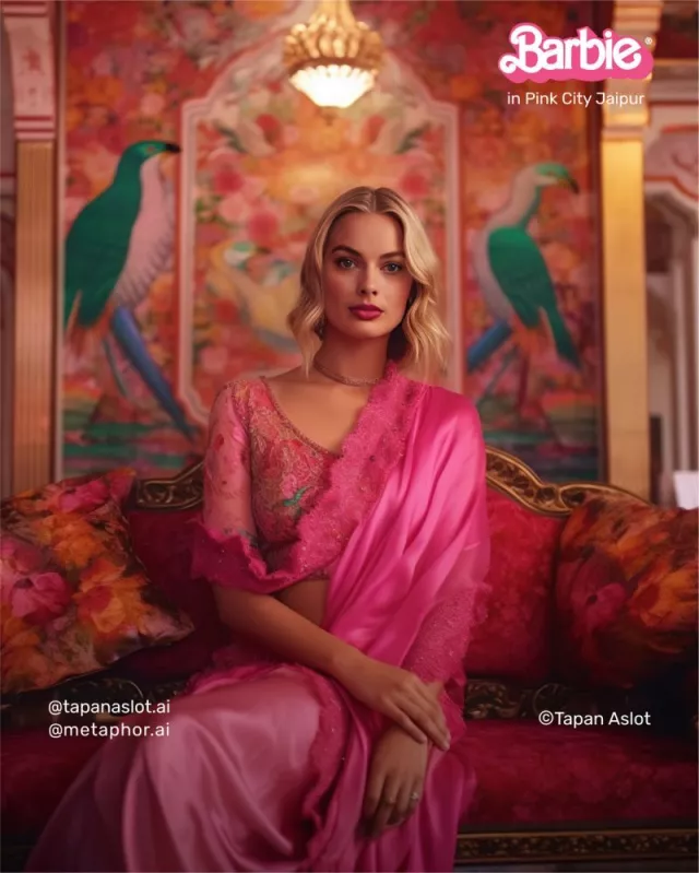 Barbie As An Indian Queen: Indian Illustrator Designs Margot Robbie In ...
