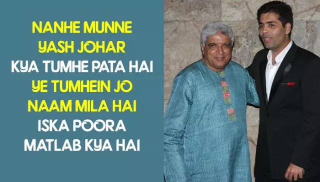 Javed Akhtar Wrote The Most Heart-Touching Poems For Karan Johar's Twins