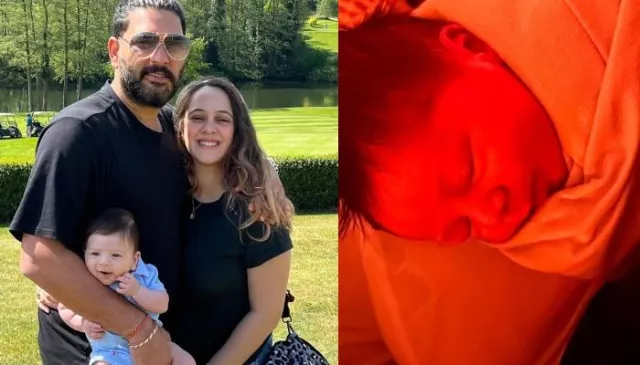 Yuvraj Singh And Baby, Orion Look Exactly Same As They Sleep Together ...