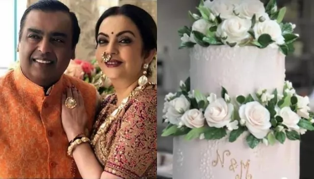 Nita Ambani And Mukesh Ambani Cut A Three-Tier Magnificent Cake On ...