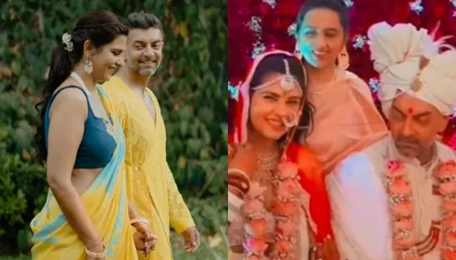 Dalljiet Kaur Gets Married To UK-Based BF, Nikhil Patel, Dons A White Lehenga With Shell 'Kaleeras'