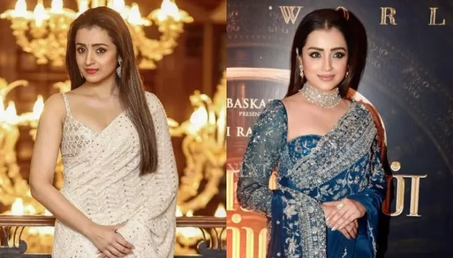 Trisha Krishnan Dons An Embroidered Saree Worth Rs. 1.30 Lakhs, Styles ...