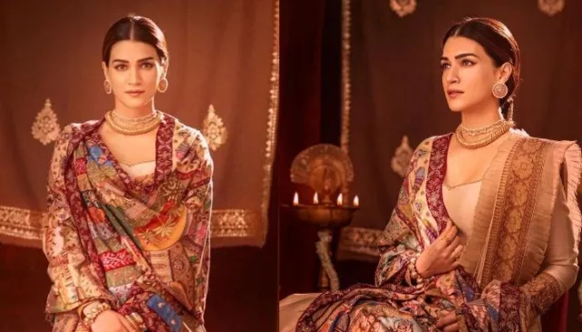 Kriti Sanon Flaunted Ayodhya Tales-Inscribed Shawl Which Took 6000 ...