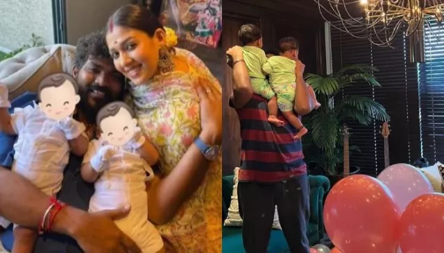 Nayanthara-Vignesh Shivan's Sons Twin In Green As They Celebrate Father ...