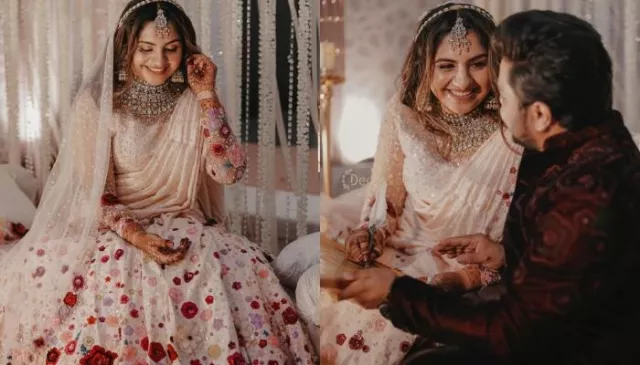 Noorin Shareef Gets Married To Fahim Safar, Bride Stuns In A Pastel ...