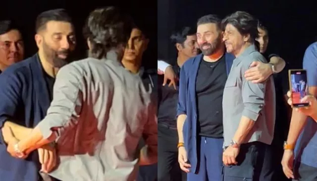Shah Rukh Khan And Sunny Deol Forget Years-Old Feud And Hug Each Other At 'Gadar 2' Success Bash