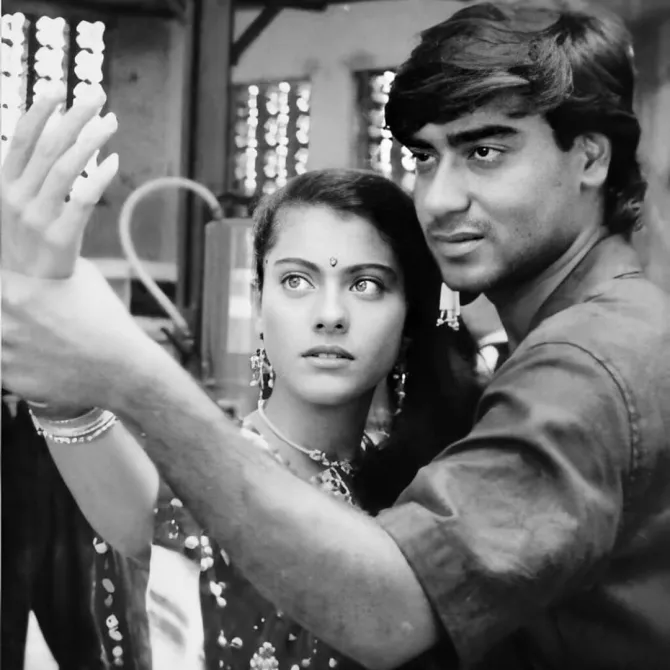 Ajay Devgn Shares A 22-Year-Old Monochrome Picture With Wife, Kajol ...