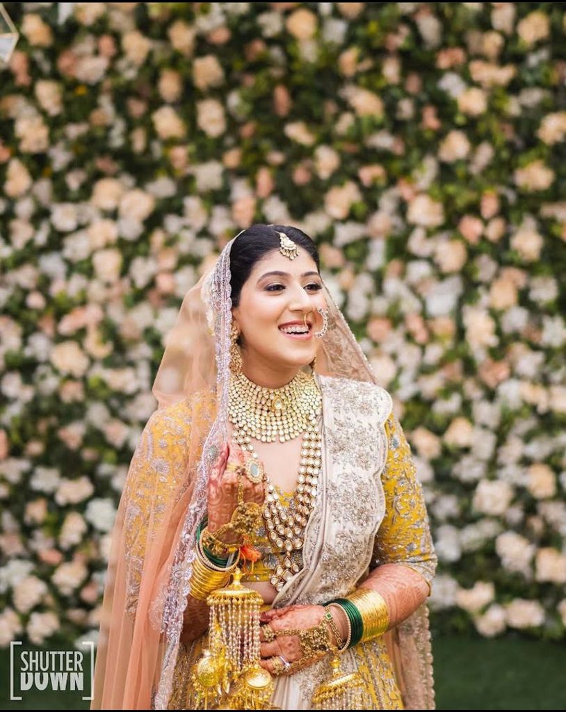 The Chef Bride Donned A Yellow Embroidered 'Lehenga' From Designer ...
