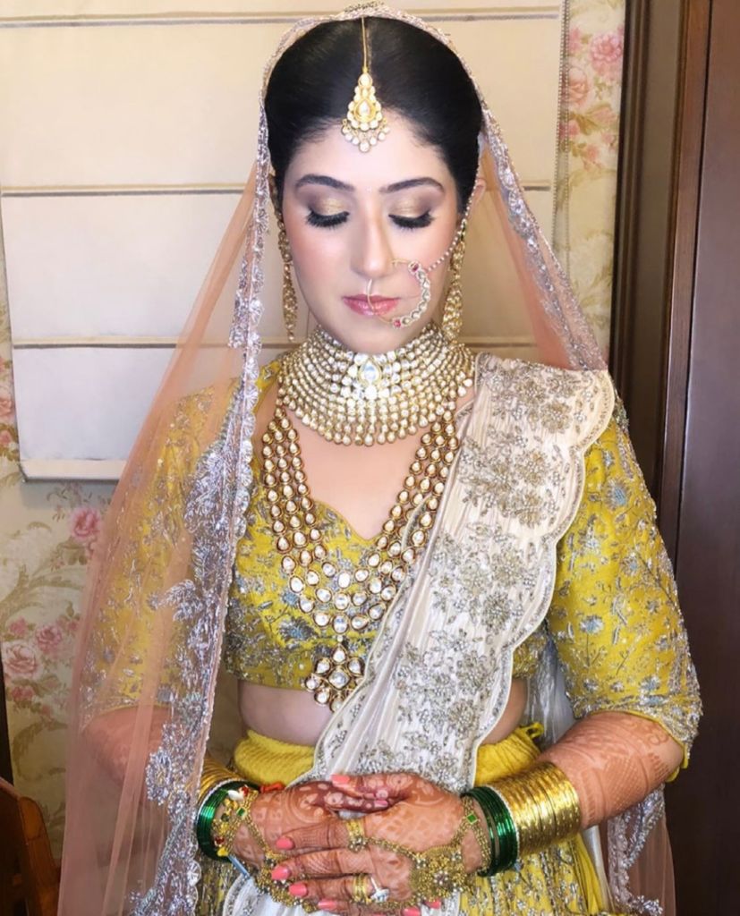 The Chef Bride Donned A Yellow Embroidered 'Lehenga' From Designer ...