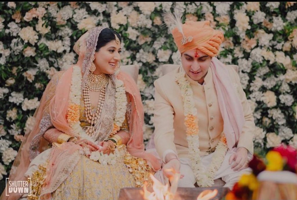 The Chef Bride Donned A Yellow Embroidered 'Lehenga' From Designer ...