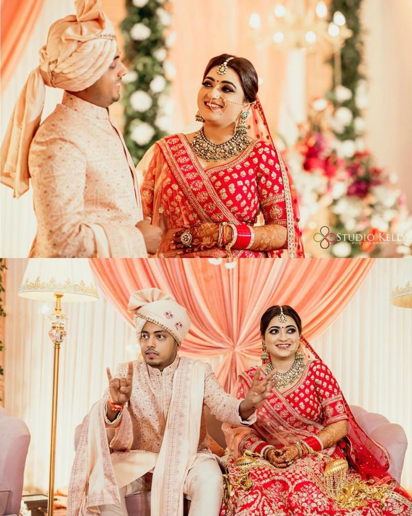 This Bride Donned A Heavily Embroidered Red 'Lehenga' On Her Wedding ...