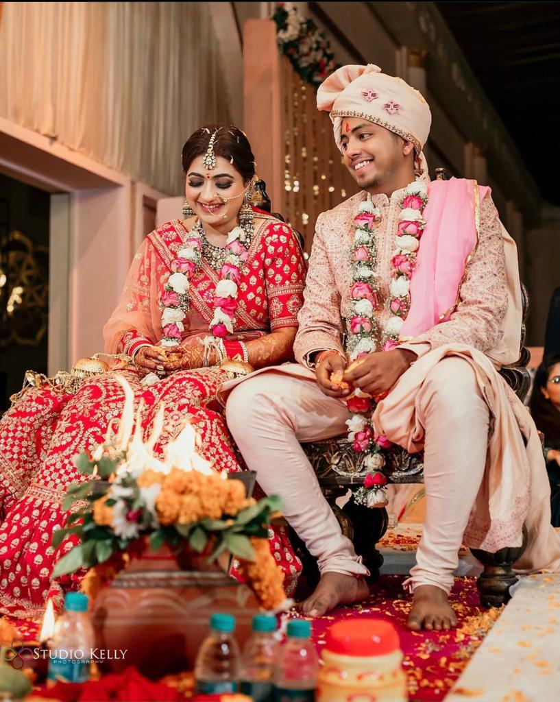 This Bride Donned A Heavily Embroidered Red 'Lehenga' On Her Wedding ...