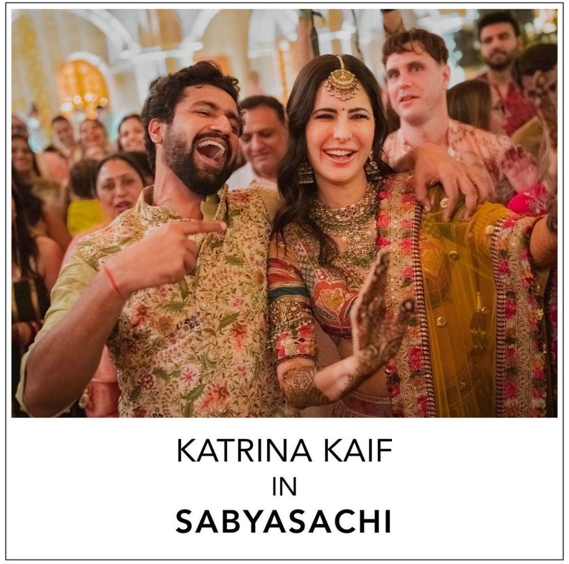 Katrina Kaif And Vicky Kaushal's Silk Sabyasachi Outfits On Their ...