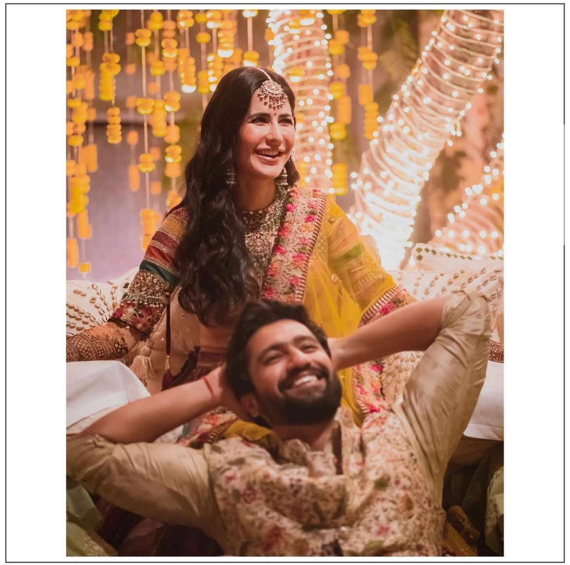 Katrina Kaif And Vicky Kaushal's Silk Sabyasachi Outfits On Their ...