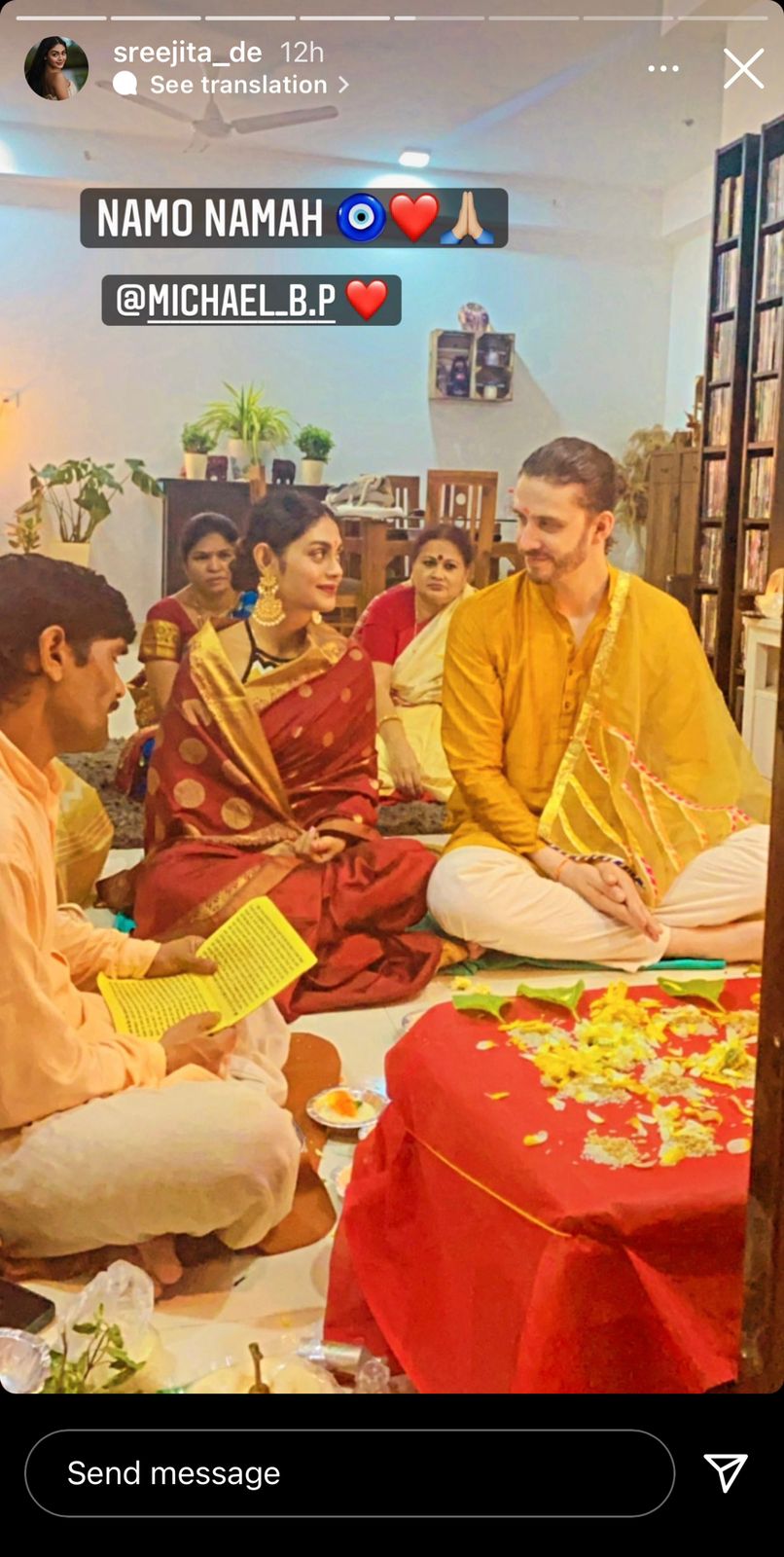 'Uttaran' Fame, Sreejita De Performs 'Puja' With Her Groom-To-Be ...