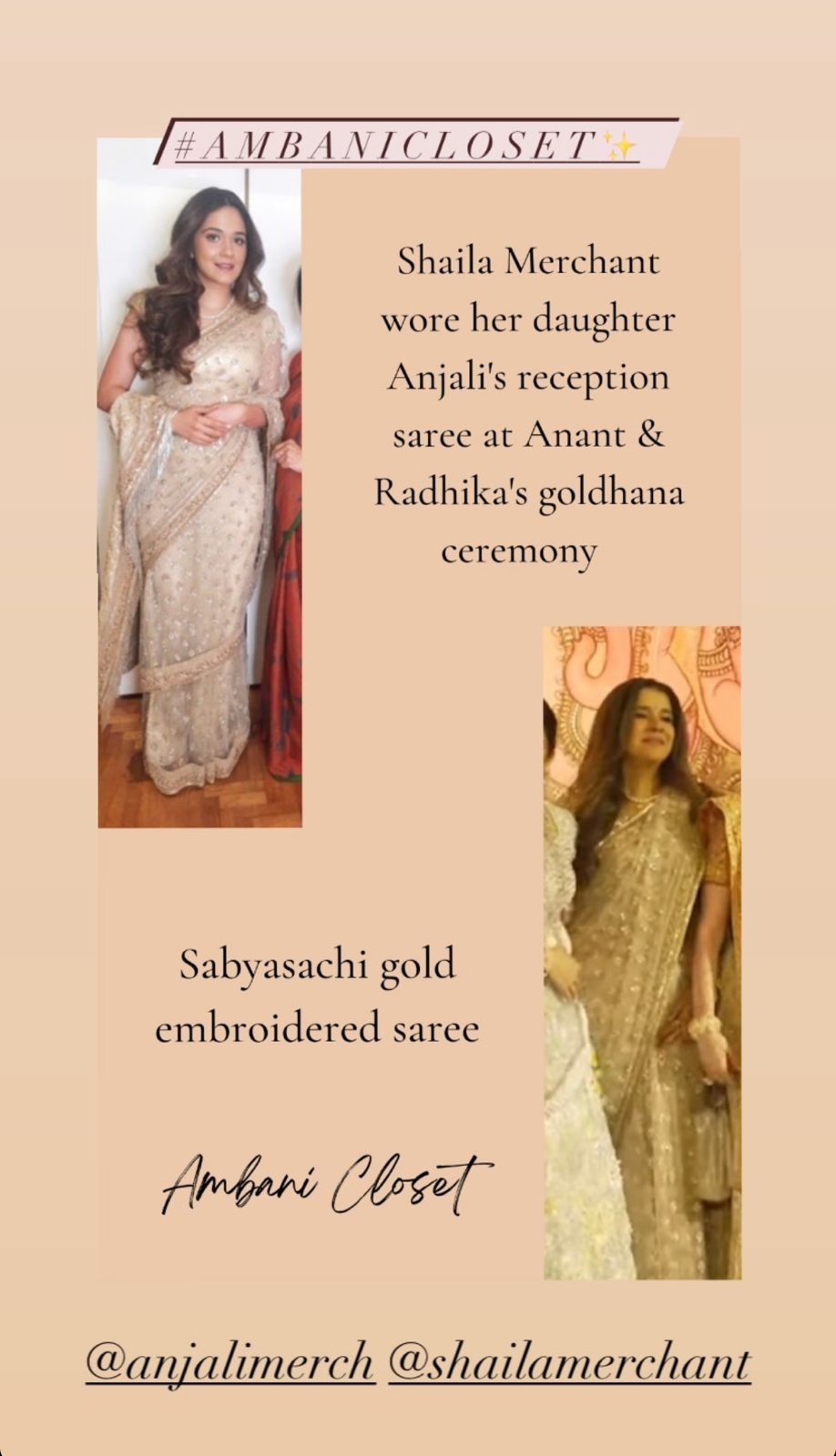 Shaila Merchant Borrowed Daughter, Anjali's Saree And Jewels For ...