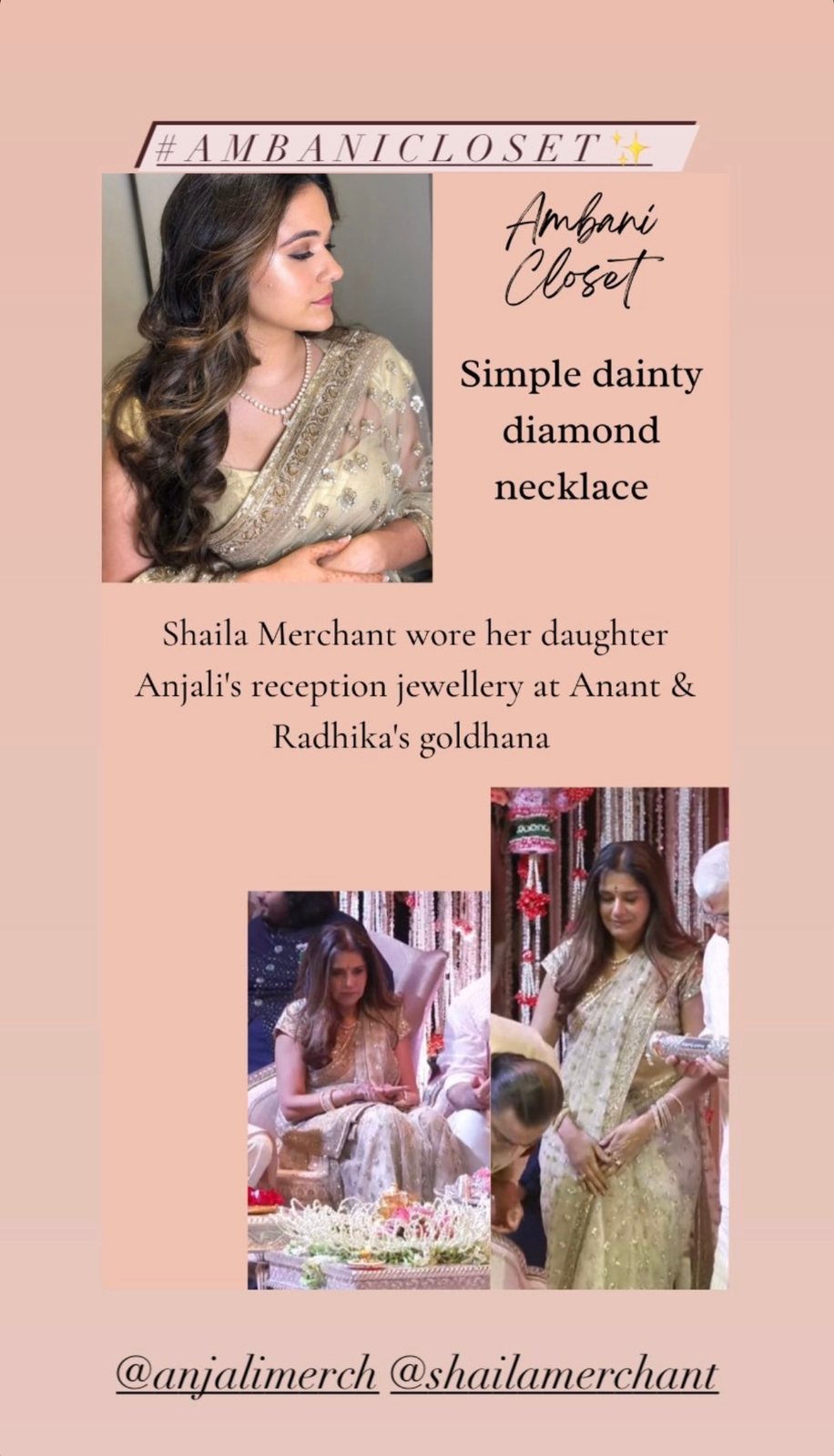 Shaila Merchant Borrowed Daughter, Anjali's Saree And Jewels For ...