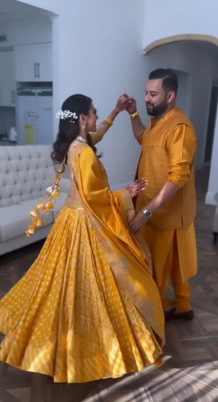 Manish Malhotra Bride Wore A Beige Gold Lehenga On Wedding, Donned ...