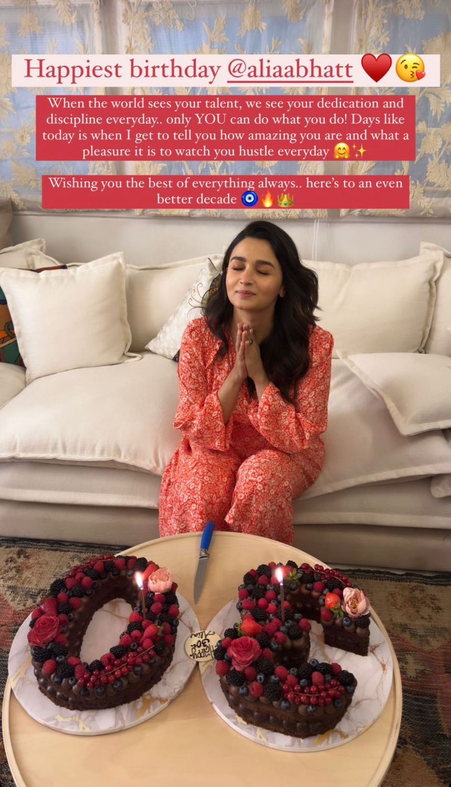 Raha's Mom, Alia Bhatt Cuts Unique Fresh Berries Cakes On 30th Bday ...