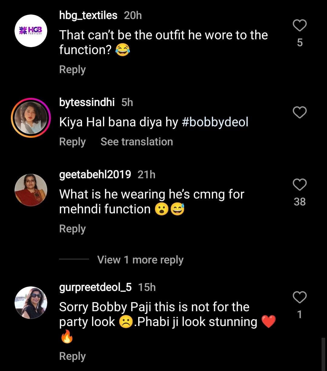 Bobby Deol Gets Trolled For Casual Look At Alanna Panday's Mehendi ...