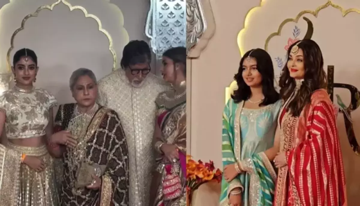 Aishwarya Rai Skips To Pose With Her In-Laws And Abhishek, Greets Rekha ...